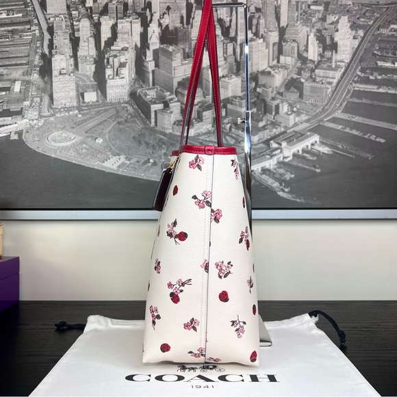 Coach | Bags | Coach Floral White Chalk Tote Shoulder Bag Purse Floral ...